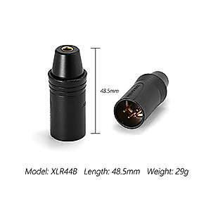 DD ddHiFi XLR44B XLR 4pin to 4.4mm Balanced Adapter Adapt XLR Traditional Desktop Devices to 4.4mm Audio Device or Earphone