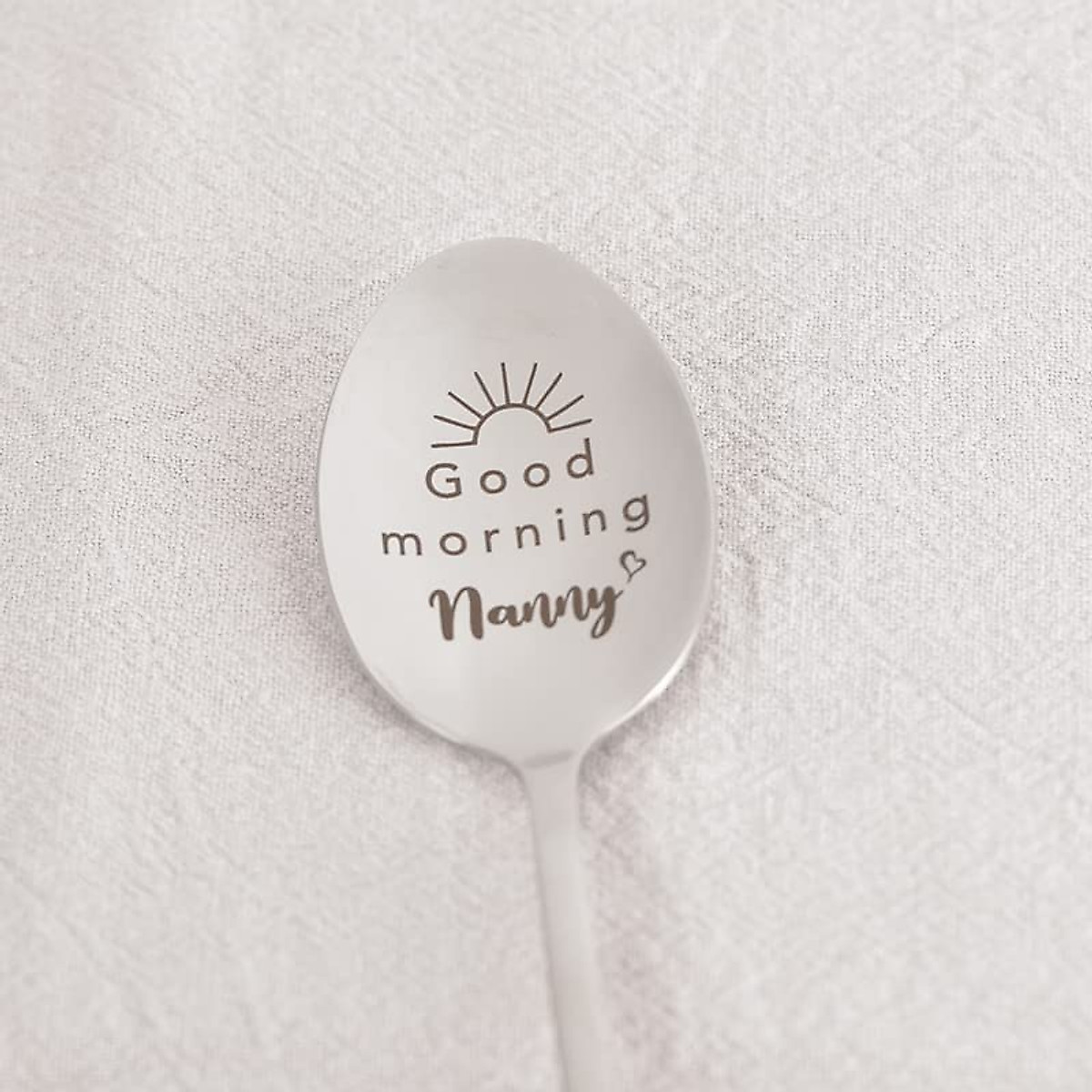 Good Morning Nanny Spoons Gift for Grandma Nana Gifts for Mothers Day Birthday Gift for Nana Grandmother Tea Coffee Spoon for Grandma Nanny Gifts from Grandchildren Grandkids