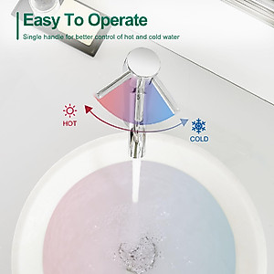 VOTON Vessel Sink Faucet Chrome Modern Tall Bathroom Faucets Single Handle One Hole Rv Vanity Lavatory Bathroom Sink Faucet