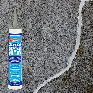 UGL - Drylok - Gray - Masonry Crack Filler Silicone Caulk - Seals and Waterproofs Cracks - Concrete & Masonry Adhesion - Indoor - Outdoor Latex Base - Sandy Texture, Paintable 10.5 fl. oz