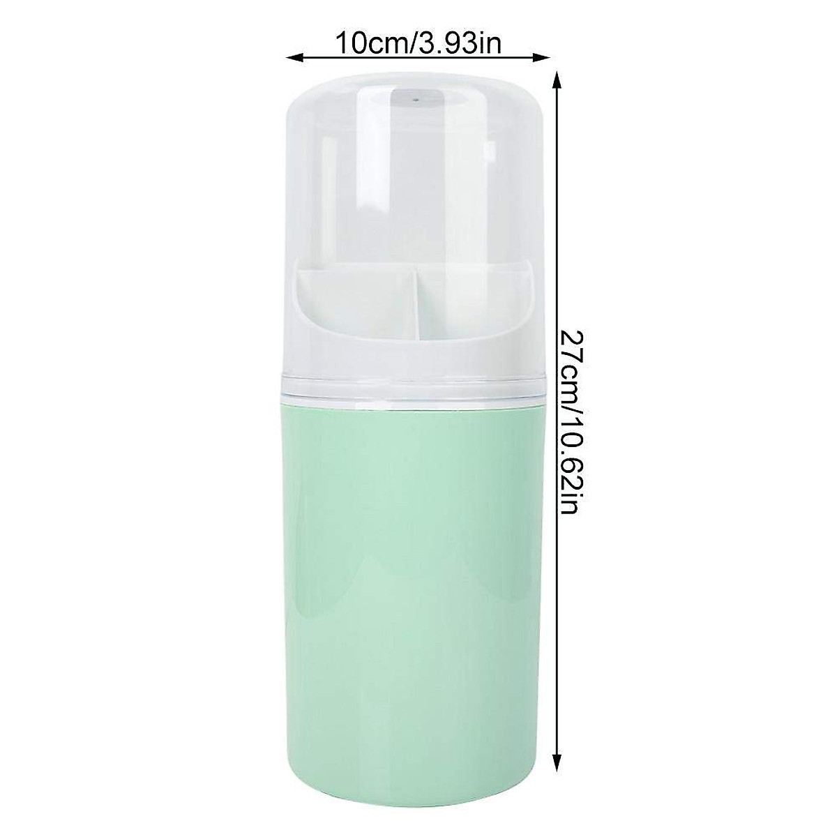 Detachable Kitchen Utensil Holders, 4 Compartment Plastic Wall-Mounted Chopsticks Flatware Caddy Holder with Cover for Cutlery(Green)