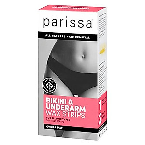 PARISSA Bikini & Underarm Wax Strips 36 Count, 36 CT