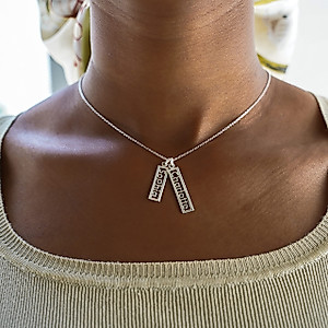 AJ's Collection Personalized Necklace Open Double Sterling Silver or 14k Gold Plate over Sterling Silver (18)