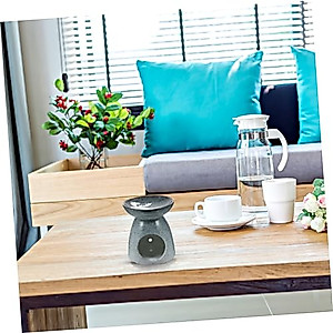 Healifty 1pc Meditation Room Decor Office Decoration Aroma Heating Holder Elk Pattern Incense Stove Lantern Decorative Lantern Candle Holder Ceramic Incense Stove Aroma Oil Burner