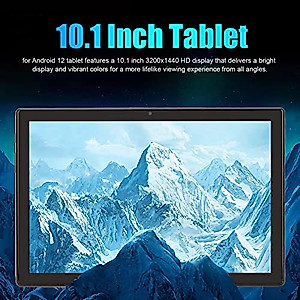 Naroote Phone Call Tablet, 10.1 Inch Tablet Octa Core White 128GB Expandable 100‑240V Dual SIM Dual Standby 4G Cellular Data 5800mAh for Android 12 for Work (US Plug)