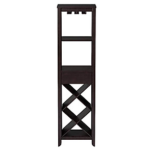 Acme Casey 1-Drawer Wine Cabinet with Glass Rack in Espresso