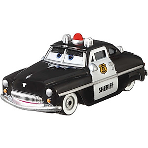 Disney Cars Sheriff, Miniature, Collectible Racecar Automobile Toys Based on Cars Movies, for Kids Age 3 and Older, Multicolor