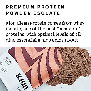 Kion Clean Protein | Grass-Fed & Pasture-Raised Whey Isolate Protein Powder | Rich Chocolate | 30 Servings