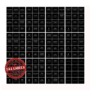 Mageeki 144 Laundry Room Labels for Organizing, Minimalist Laundry Stickers for Containers, Waterproof and Oilproof, Preprinted Organization Labels for Laundry Room, Bathroom (Black)