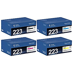 TN-223 TN223 Toner Cartridge TN223BK TN223C TN223M TN223Y Toner Cartridge 1BK+1C+1M+1Y, 4 Pack EAXIUE Compatible Replacement for Brother HL-3210CW 3230CDW MFC-L3770CDW L3710CW DCP-L3510CDW Printer