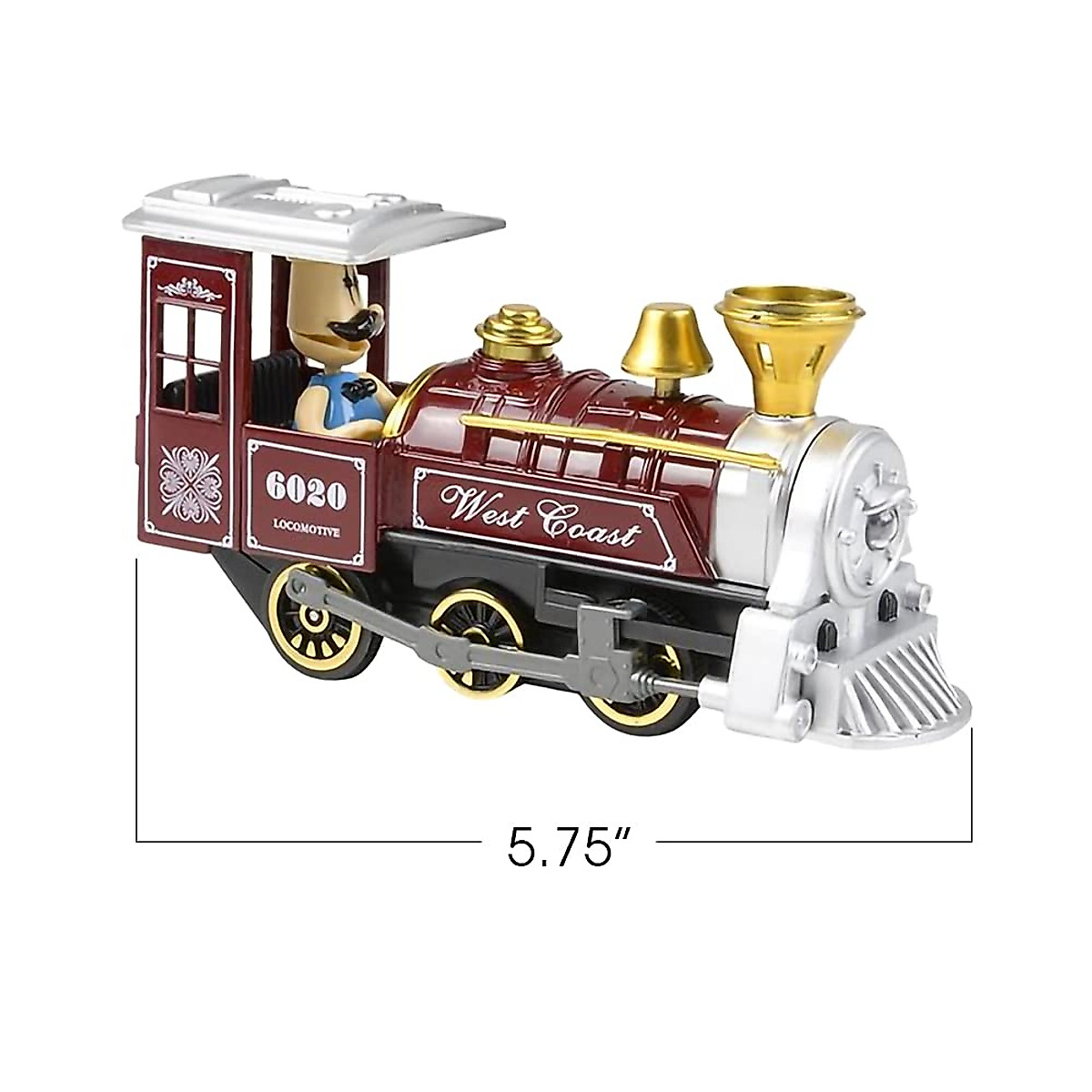 ArtCreativity Pull Back Train Toys for Kids, Set of 2, Diecast Metal Train with Sound Effects and Pullback Action, Choo Choo Trains for Boys and Girls, Great Birthday Idea