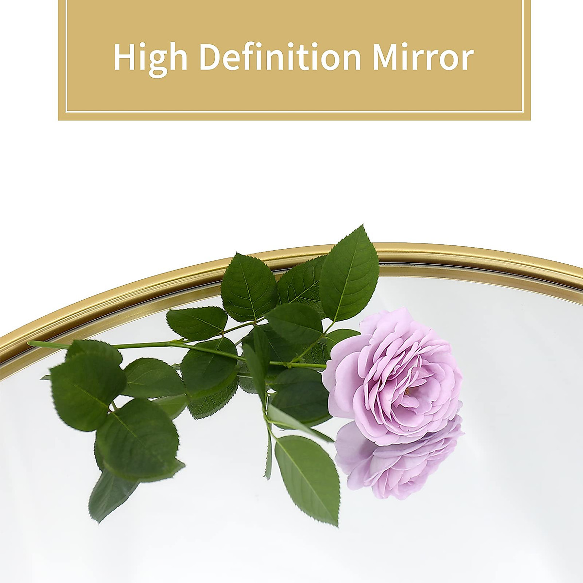 AULESET 48" Round Mirror, Gold Large Circle Wall Mirror Decor for Bedroom, Washrooms, Living Rooms & Entryway