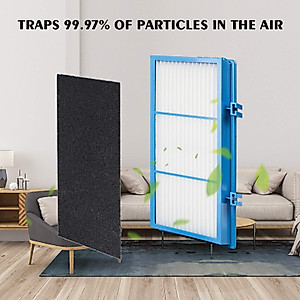 Pulluty True HEPA Filters Compatible with Holmes Aer1 Purifier Filter Replacement Parts # HAPF30AT, HAP242-NUC (2 HEPA Filters + 4 Booster Pre Filters)