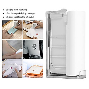 FTVOGUE Inkjet Cartridge Printer Ink Cartridge Quick Dry Vivid Color Washable Handheld Inkjet Printer Cartridge for Printpods 20ml (Skin Friendly Black)