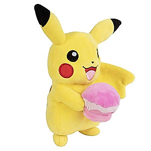 Pokémon 8" Pikachu with Cupcake Plush - Officially Licensed - Quality & Soft Birthday Celebration Stuffed Animal Toy - Add to Your Collection! Great Gift for Kids, Boys, Girls & Fans of Pokemon