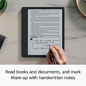 Kindle Scribe Essentials Bundle including Kindle Scribe (64 GB), Premium Pen, Leather Folio Cover with Magnetic Attach - Black, and Power Adapter