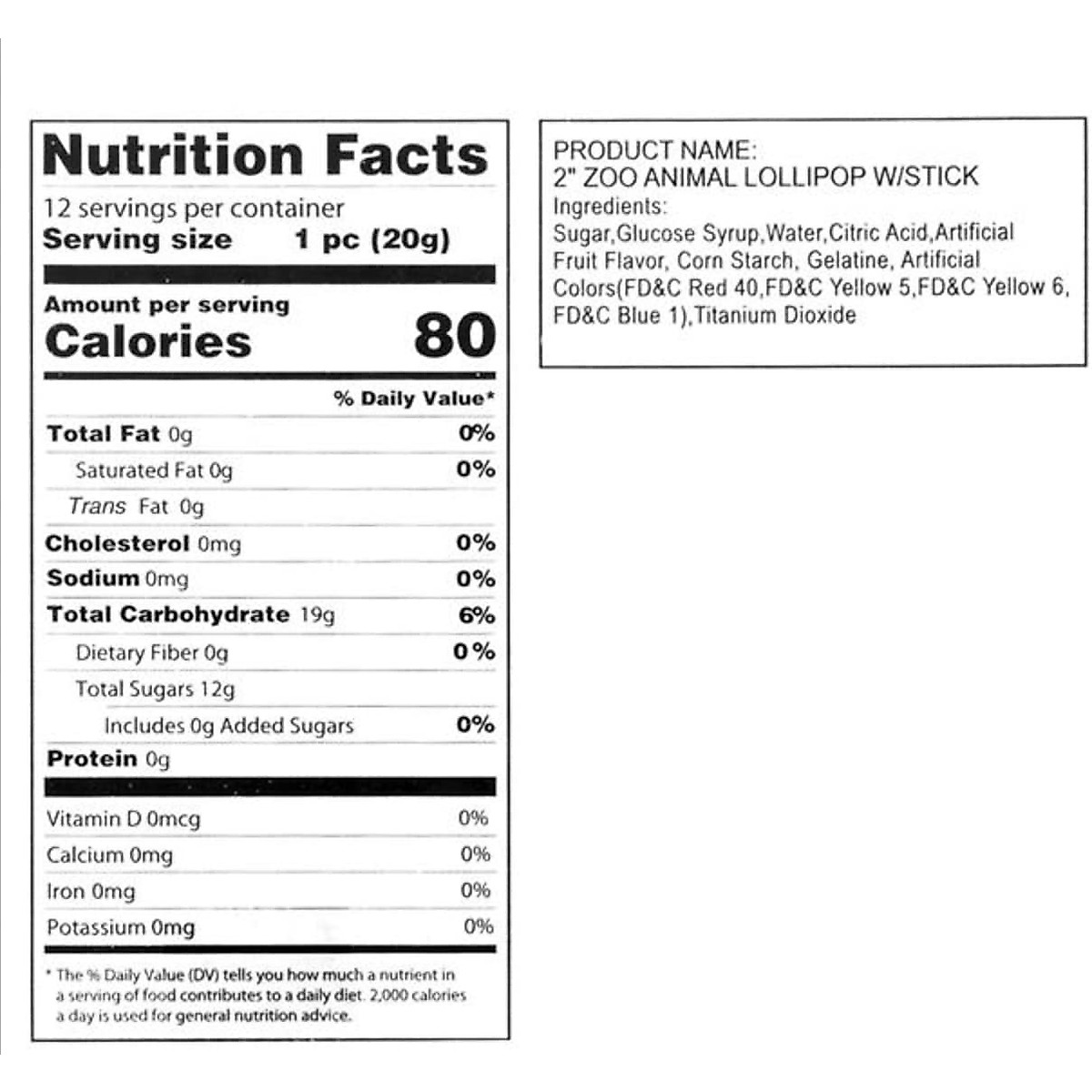 Zoo Animal Lollipops - Bulk 12 Count, Individually Wrapped - 2 Inch Assorted Jungle Animal Shaped Candy Lollipops for Kids Themed Birthday Party Favors, Events, and Goody Bag Fillers