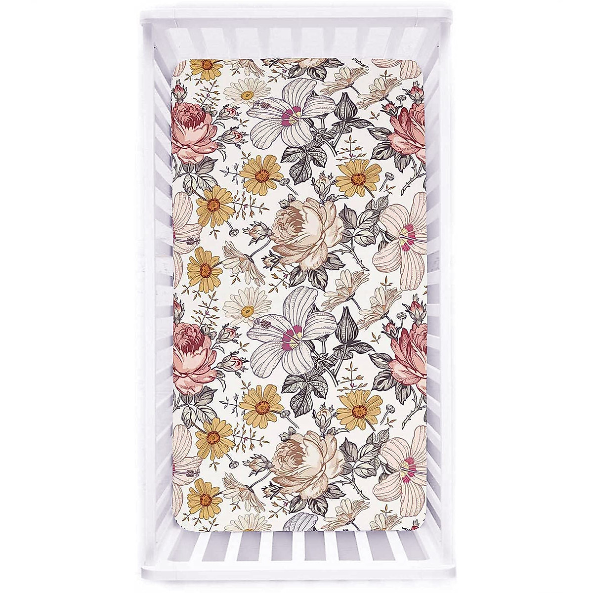 Floral Crib Sheet Car Seat Cover
