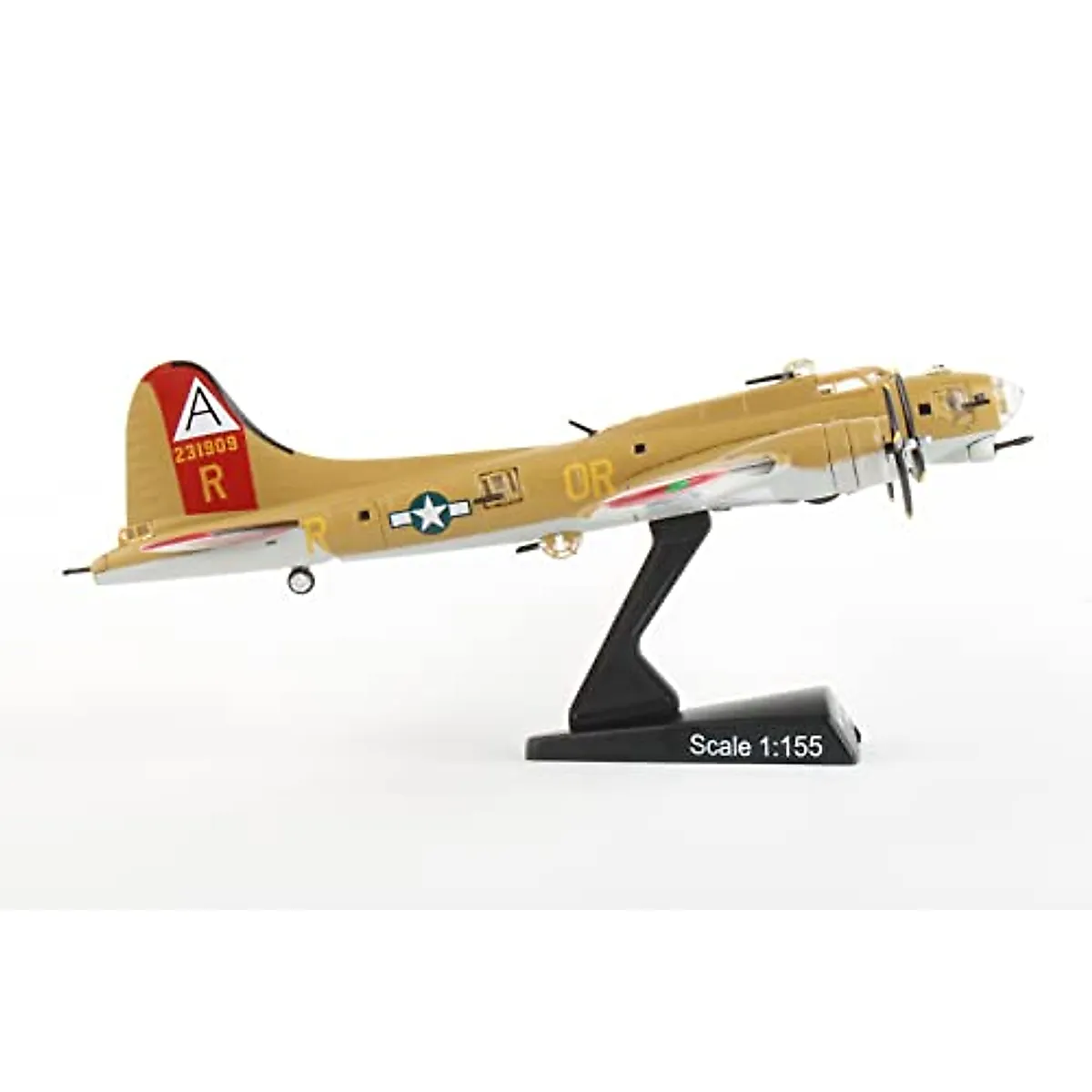 Postage Stamp PS5402-3 USAF B-17G Nine O Nine 1:155 Scale Flying Fortress Diecast Display Model with Stand