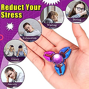 24 Pcs Cool Fidget Spinners Metal Looking Fidget Spinner Toy Finger Spinners Fidget Toy Pack Stress Relief Hand Spinner for Adults Teens Anxiety Party Favor Stocking Goodie Bag Stuffers Gift