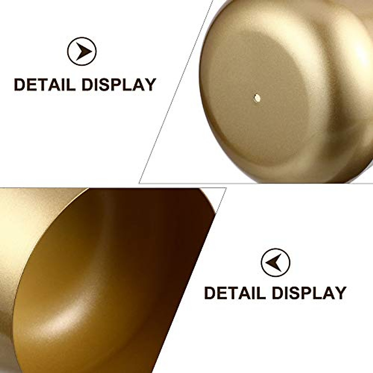 Happyyami All Golden Tool Modern Living Pot Decorative Room Simple Desktop Plan Patio Home Iron Decor Bonsai Wedding Garden Gardening Hole Cactus House Table Flower Metal Flowers Plant