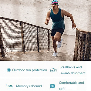 Sweat Wicking Skull Cap Beanie Quick Dry Breathable Stretch Adjustable Bandana Head Sun Hat for Men Women Blue