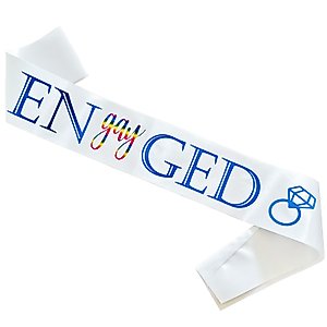 Magnusson's Garden Engayged Sash, Bride, Groom to Be Sash Gay Pride Lesbian Wedding Shower Bachelor Bachelorette Party Same Sex Wedding Engagement Decor, LGBTQ Pride Month Parade Accessory