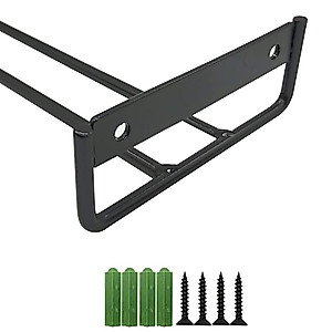 Hoshen 2PCS 11.8 In/30CM Single Row Goblet Wine G lass Holder, With Screws, Wall-Mounted Wine Glass Holder Storage, Bar Kitchen Household Hanging Cup Holder, Under the Cabinet