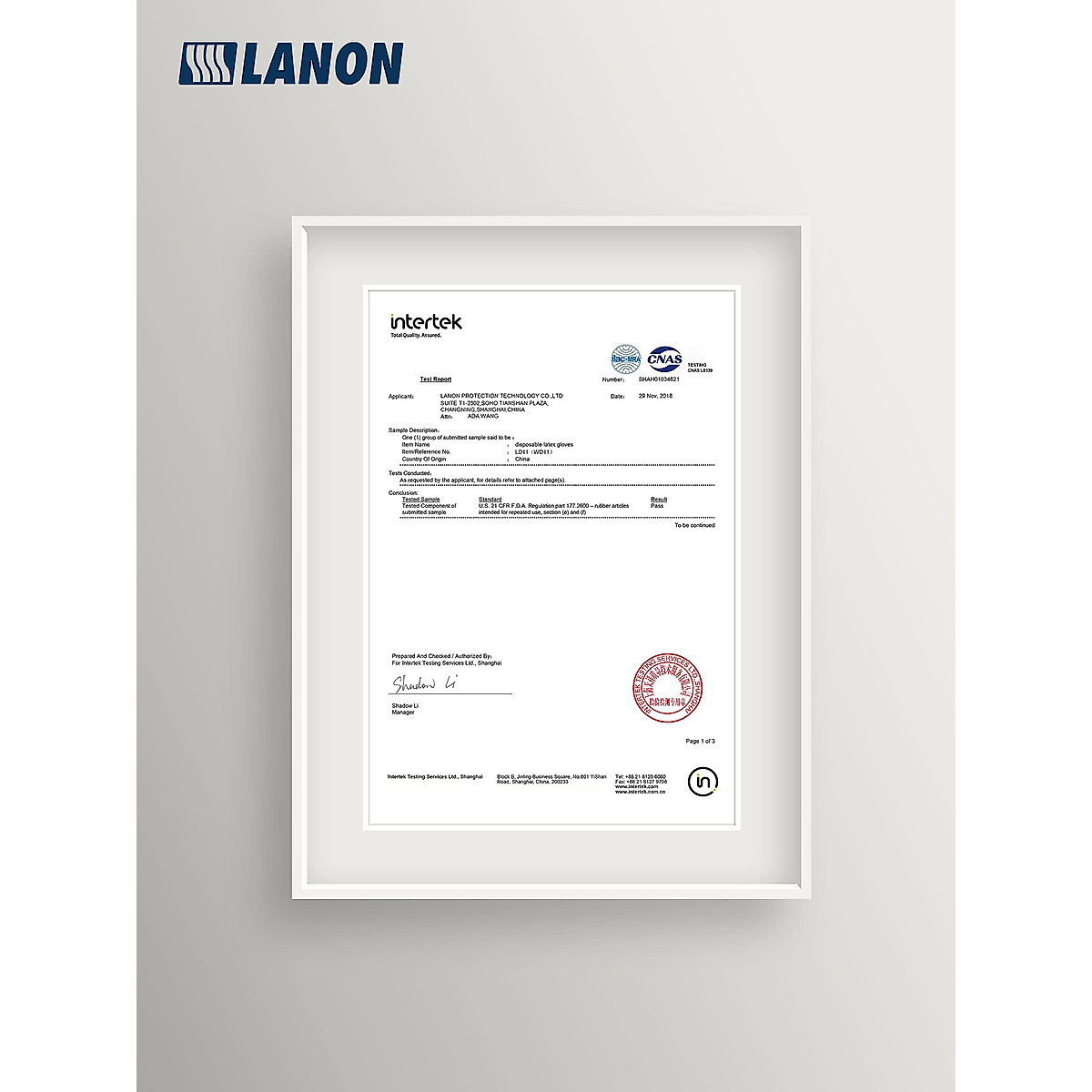 LANON 5 mil Latex Disposable Gloves, Food-Contact Grade, Powder-Free, Fully Textured, White, Small