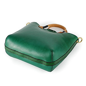 OLD TREND Genuine Leather Outwest Mini Tote Bag (Green)
