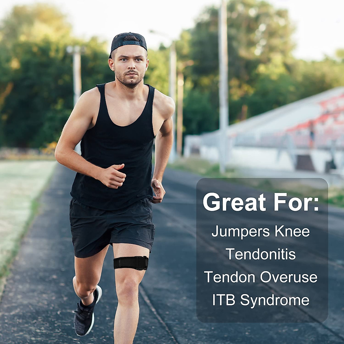 supregear IT Band Strap, Adjustable Iliotibial, Knee, Thigh, Hip & ITB Syndrome Compression Wrap Support, Breathable Patellar Tendonitis and Osgood Schlatters Stabilizer Brace for Men and Women