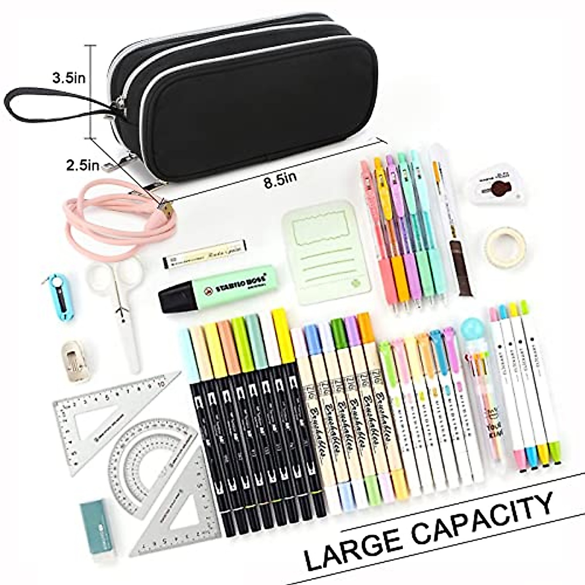 LOVEVOOK Laptop Backpack for Women Travel Backpack College Purse Teacher Back Pack 15.6 Inch Stylish Work Computer Bag with Pen Case, Black