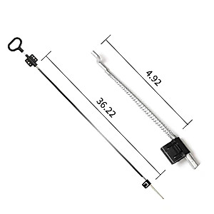 2Pcs Sofa Recliner Pull Cables Replacement，Recliner Sofa Chair Couch Release Lever Pull Handle，Fits Ashley and Most Recliner Sofa Brand，Exposed Cable Length 4.9", Total Length is 31"。 (D ring)