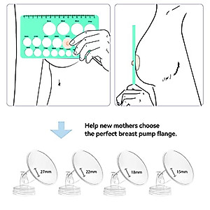 Nipple Ruler, Nipple Rulers for Flange Sizing Measurement Tool, Pink Soft and Silicone Flange Size Measure for Nipples, Breast Flange Measuring Tool Breast Pump Sizing Tool - New Mothers Musthaves