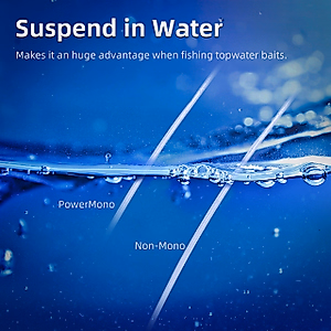 RUNCL PowerMono Fishing Line, Monofilament Fishing Line - Ultimate Strength, Shock Absorber, Suspend in Water, Knot Friendly - Mono Fishing Line (Clear, 6LB(2.7kgs), 300yds)