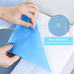 Disposable Toilet Seat Covers Extra Large,30 Count Travel Set Waterproof Individually Wrapped Portable Non Slip PE Toilet Seat Covers for Adults Kids Toddlers Potty Training(16"x 24")