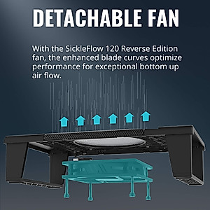 Cooler Master NotePal Connect Stand Network Devices Cooling Solution, Metal Mesh, SickleFlow 120 Reverse Edition Fan, and USB Connectivity
