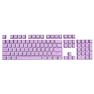 Heave 104Pcs Keycaps Set,PBT Keycaps Double Shot Backlight Keycaps for MX Mechanical Gaming Keyboard Replacement Key Cap(Only Including Keycaps) Purple