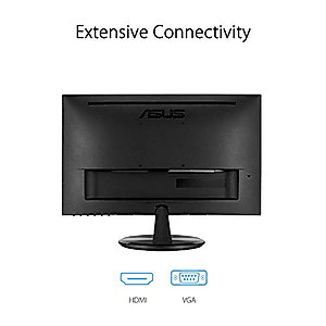 ASUS VP229HE 21.5” Monitor, 1080P Full HD, 75Hz, IPS, FreeSync/Adaptive-Sync, Eye Care, HDMI VGA, Frameless, VESA Wall Mountable (Renewed)