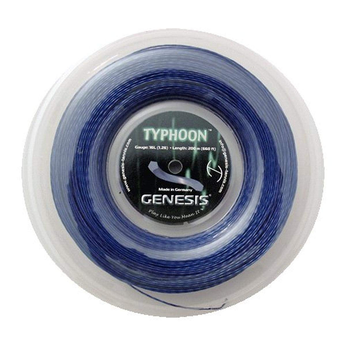 Genesis 660-Feet Typhoon Tennis Racket Reel Set, Twilight Blue, 16L/1.26mm