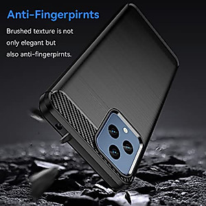 Osophter for T-Mobile Revvl 6 5G Case with Screen Protector Flexible TPU Rubber Protective Cell Phone Cover for T-Mobile Revvl 6X/T Phone(Black)