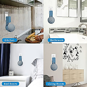 HomeMount Dot4 Generation Wall Mount - All New 4th Gen Outlet Holder, Space-Saving Accessories Built-in Cable Management Shelf (1-Pack, Blue)