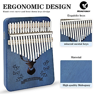 CloudyPeak Kalimba 17 Key Portable Mbira Finger Piano, Kalimba with Protective Box,Tune Hammer and Study Instruction, Thumb Piano for Kids Adult Beginners Professional