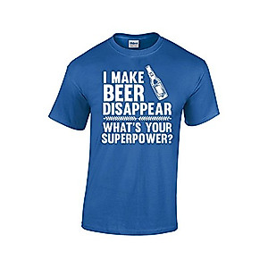 CBTWear I Make Beer Disappear, Whats Your Superpower? Beer Lover - Drinking Tee - Funny Men's T-Shirt (XX-Large, Royal Blue)