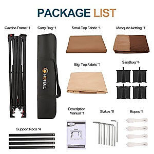 COBIZI 11x11 Pop Up Gazebo Canopy Tent Easy Up Outdoor Gazebo Waterproof Upgrade Portable Gazebo with Mosquito Nettings, Double Vented Roof and Carry Bag for Patio Garden Lawn(Khaki)