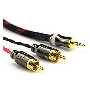 STRNG HiFi 3.5mm to Audio Cabler PC Mobilephone Amplifier Interconnect 3.5 Cable (Color : Black, Size : 2m)