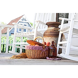 PICNIC TIME 138-00-300-914-0 Country Picnic Basket, Coca-Cola Red & White Gingham Pattern