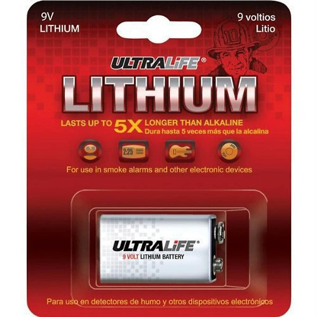 Ultralife U9VL-JPBP Long-Life 9V Lithium Battery