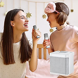 Karaoke Machine for Adults and Kids, Portable Bluetooth Karaoke Speaker for TV, with 2 Wireless Microphones PA Speaker System for Indoor Outdoor Party, Family Party Singing