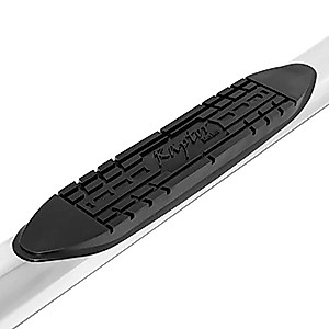 Raptor Series Nerf Bars Side Steps 4in Oval Stainless Steel Curved for 07-18 Silverado/Sierra 1500/2500/3500 Extended Cab/Double Cab